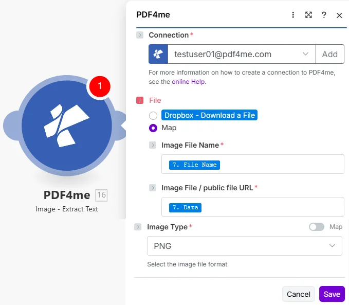 Extract Text from Image - OCR for Make | PDF4me