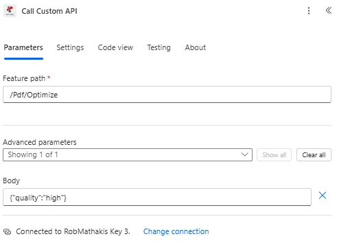 Custom API Call in Power Automate | PDF4me