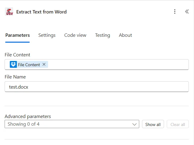 Extract Text from Word in Power Automate | PDF4me